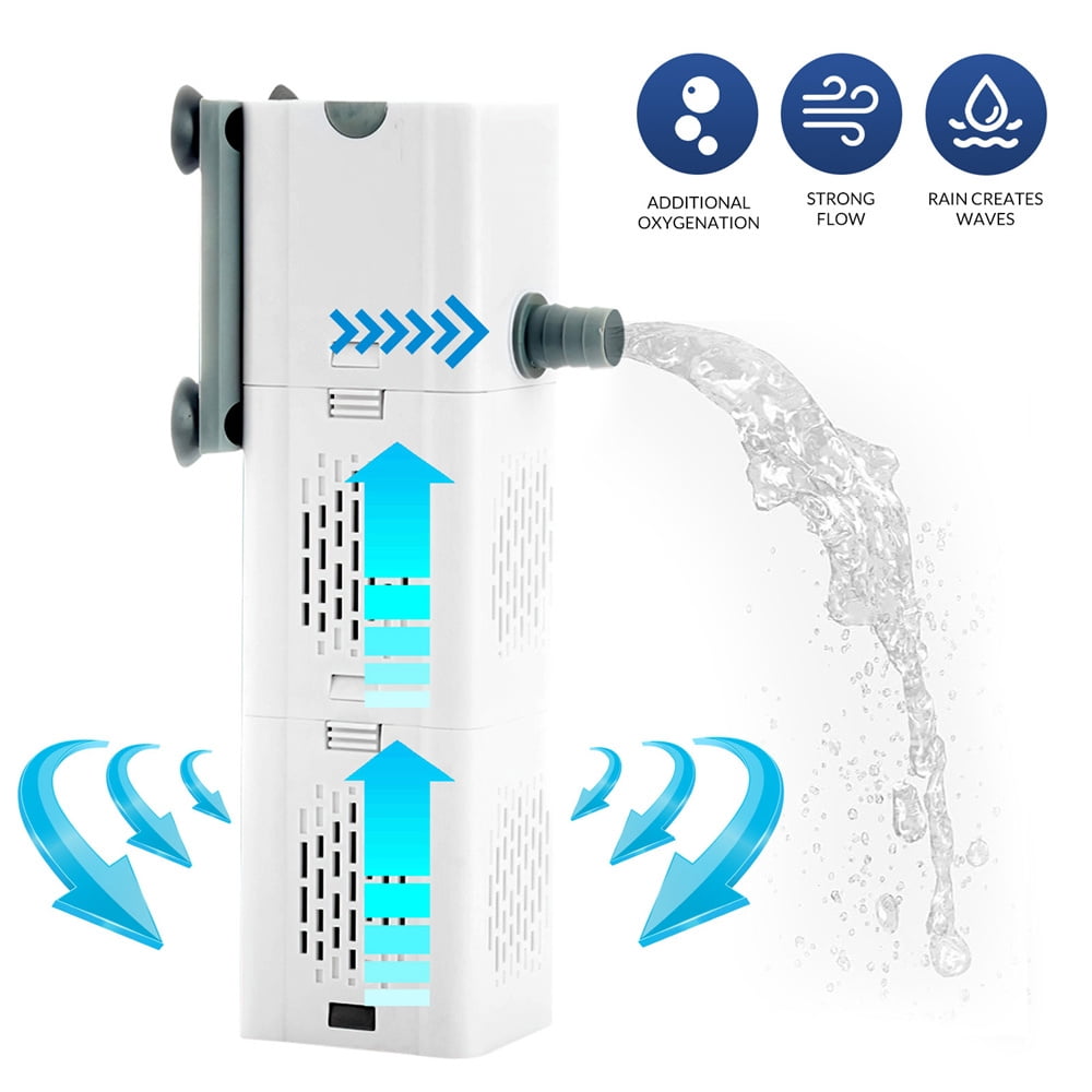 2 Stages 480GPH Internal Aquarium Filter For Aquariums 60-90 Gallons ...