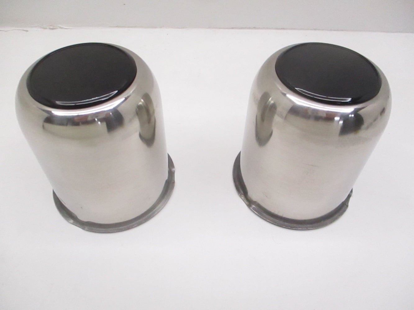 2- Stainless Metal Trailer Wheel Center Hub Cap Covers / 3.18 Bore ...