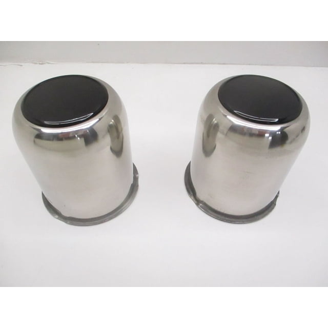 2- Stainless Metal Trailer Wheel Center Hub Cap Covers / 3.18 Bore ...