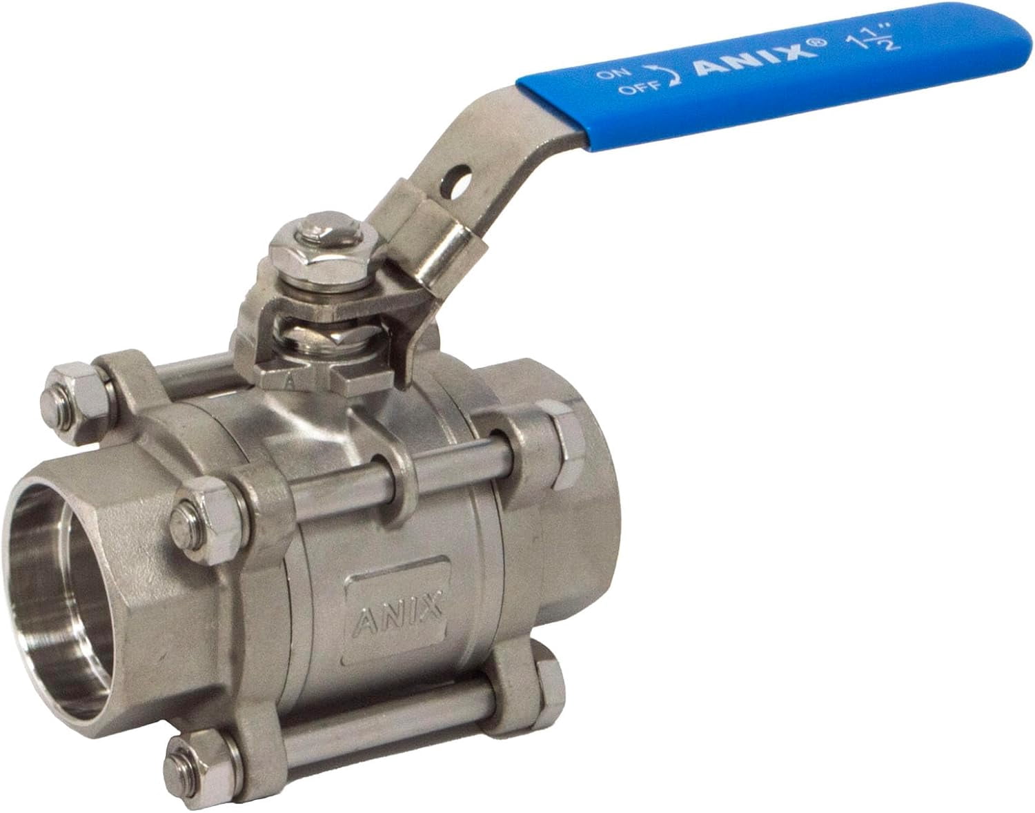 2" Stainless Steel 3PC Full Port Ball Valve 1000 PSI, Socket Weld End ...