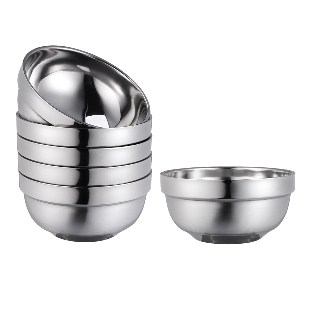 2 Stainless Steel Bowl Dessert Bowl Sauce Bowls Fruit Snack Candy Cup ...