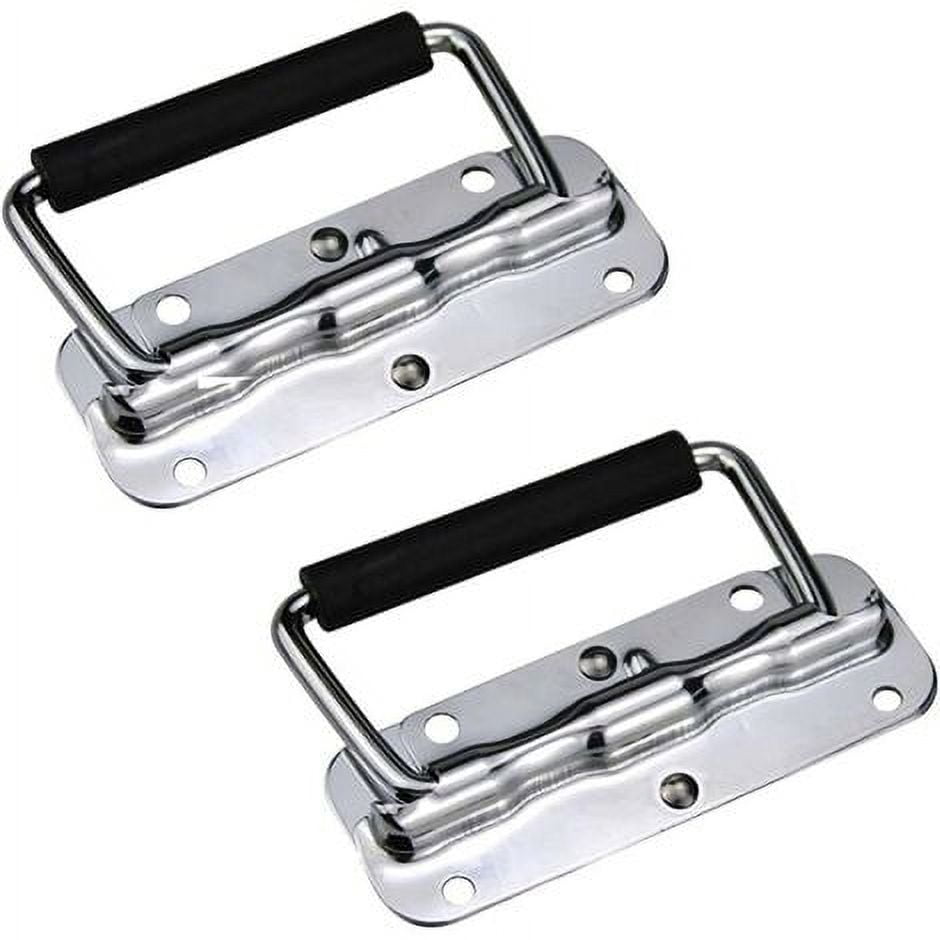 2 Stainless Steel Handles, Spring Loaded Flip Handle, Metal Trunk ...