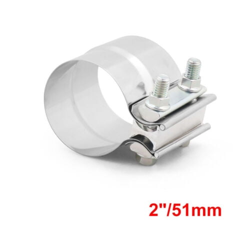 2" Stainless Steel Lap Joint Band Exhaust Clamp Pipe Repair T304 Step ...