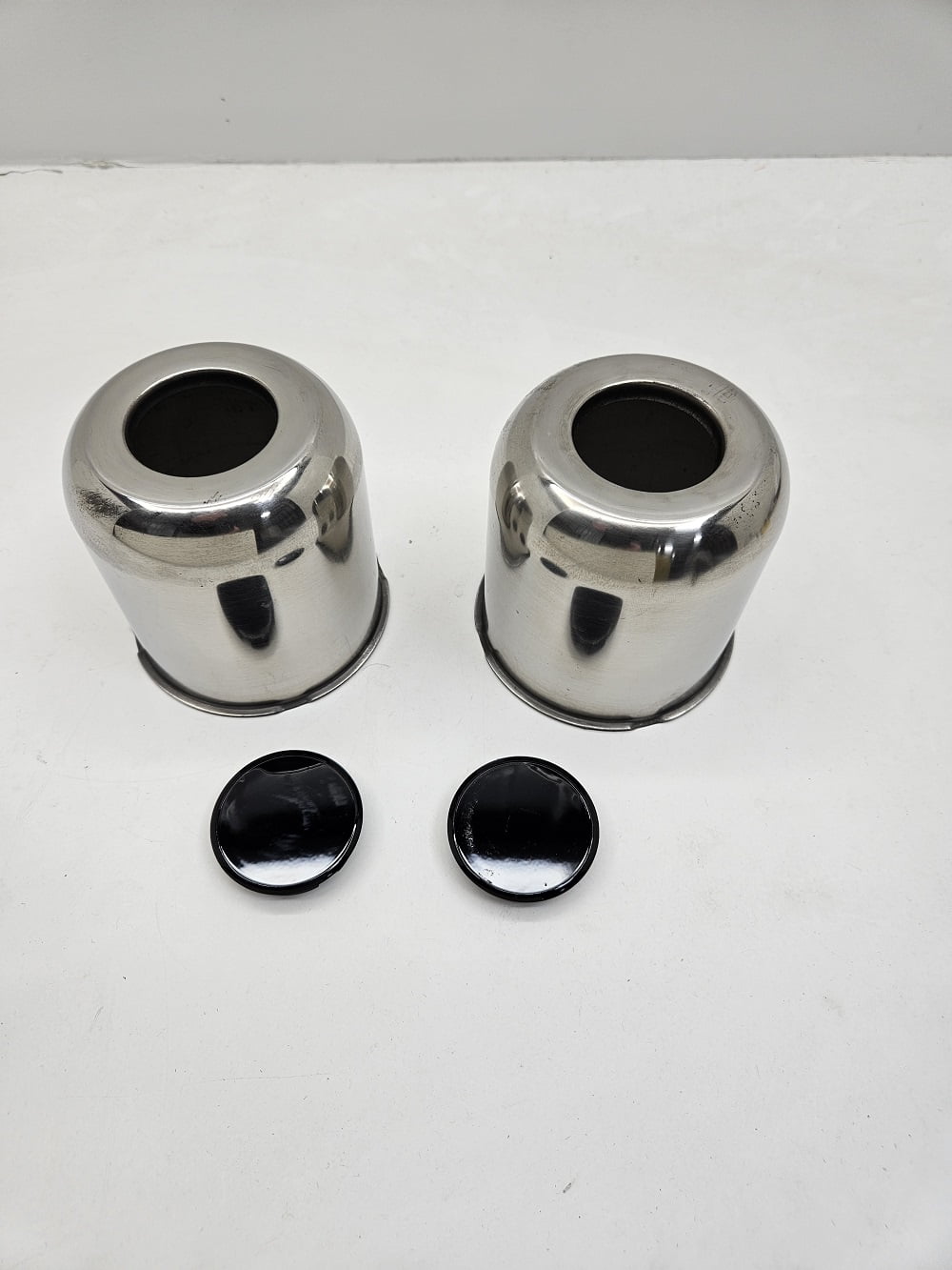 2- Stainless Steel Trailer Wheel Center Hub Cap Covers / 4.25 Bore ...
