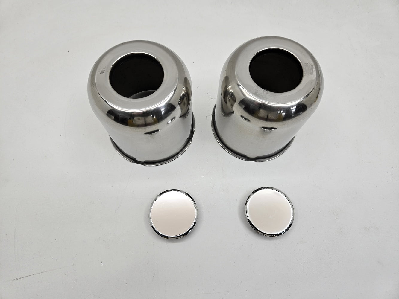 2- Stainless Steel Trailer Wheel Center Hub Cap Covers / 4.25 Bore ...