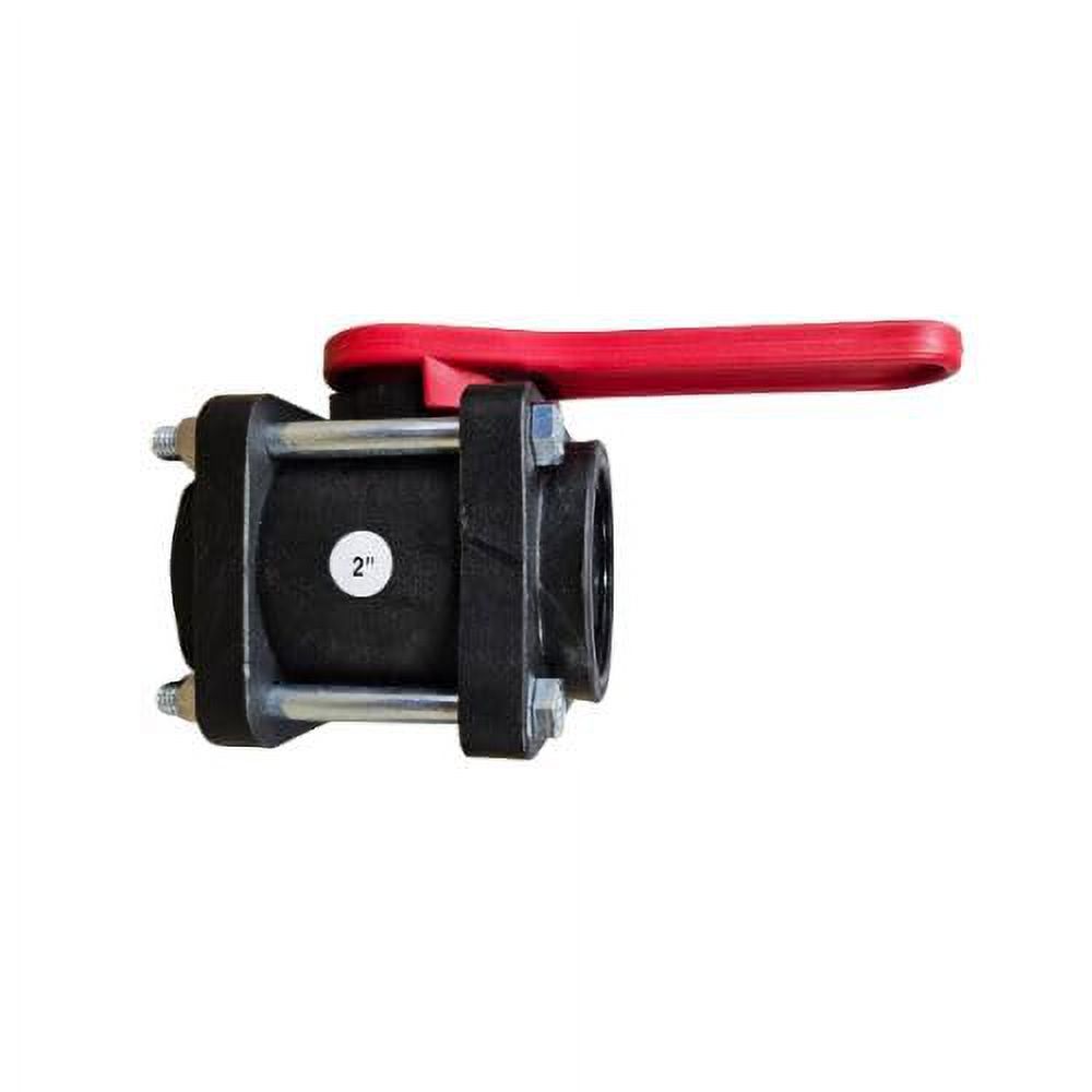2" Standard Port Poly Bolted Ball Valve Female Pipe Thread FPT ...