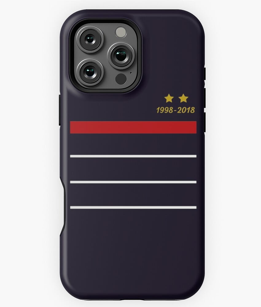 2 Star French Team 1998-2018 Soccer Phone Case for iPhone 16 15 14 13 ...