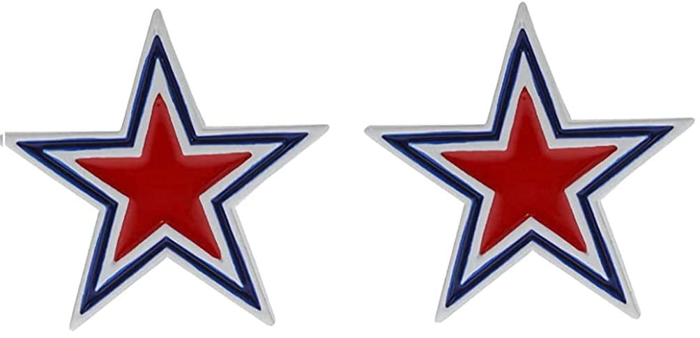 2 Star Pins, Patriotic Red, White, Blue USA Pins, Enamel Pins - Pin Set ...