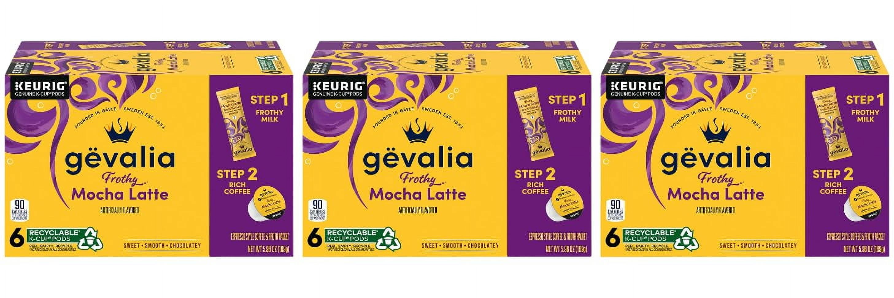 , 2-Step K-Cup & Froth Packets, 6 Count, 5.6oz Box (Pack of 3) (Mocha ...