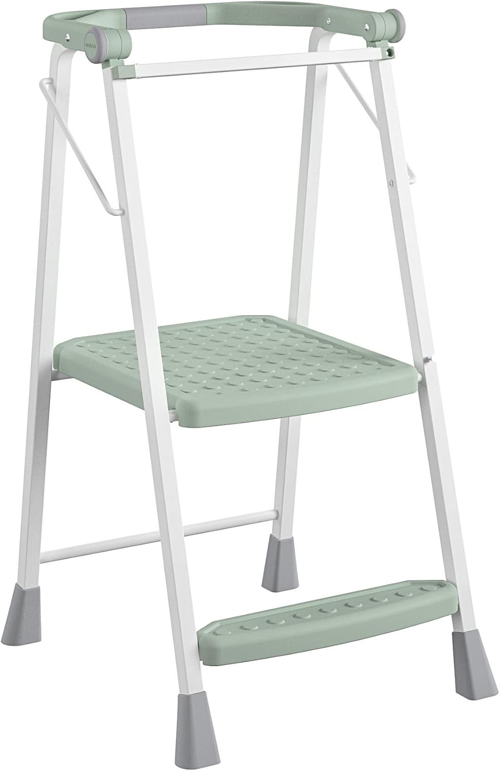 2-Step Kitchen Stepper Adult Folding Step Stool, Kids Folding (Steel ...