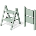 2 Step Ladder,Aluminum Folding Step Stool for Adults,Step Ladder with ...