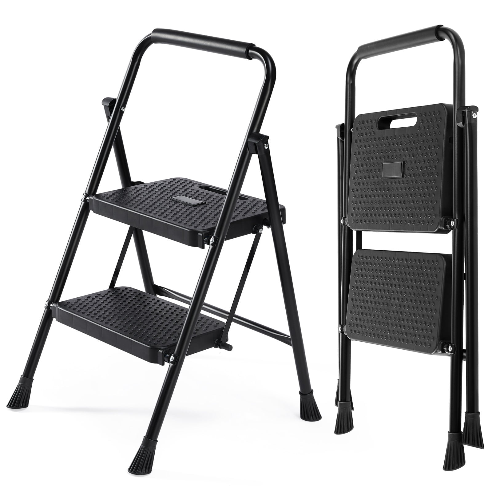2 Step Ladder, Foldable Kitchen Step Tool, Sturdy Step Stool Ladder ...