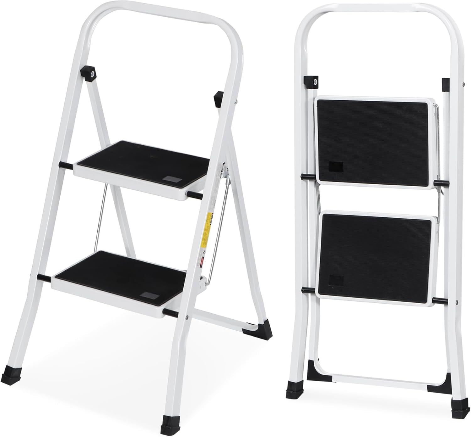2 Step Ladder Folding Step Stool,Small Lightweight Foldable Portable ...