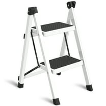 Kingrack Portable 2 Step Ladder, Foldable, Non-Slip, Indoor Use ...