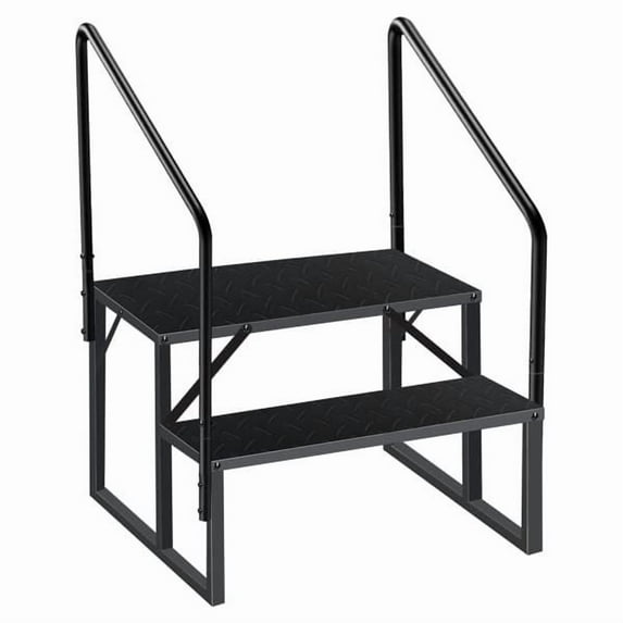 2 Step Ladder with Handrail Swimming Pool Ladder Above Ground 660 lb ...