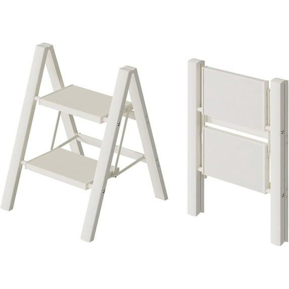2 Step Ladder, Lightweight Portable 2 Step Stool with Anti-Slip Wide ...