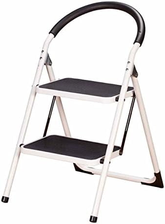 2 Step Ladder Stool Combo with Handgrip – Anti-Slip Folding Step Stool ...