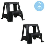 B&R Plastics 103-6BK E-Z Foldz Folding Step Stool - 12", Black ...