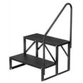2-Step Portable Stairs with Handrail Enhanced Stability 27"W x 36"H ...
