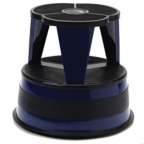 2-Step Steel Step Stool with 300 lb. Load Capacity Color: Blue ...
