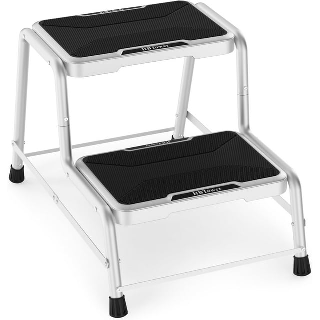2 Step Stool, Stepping Stools for Adults Kids with Non-Slip Rubber Feet ...
