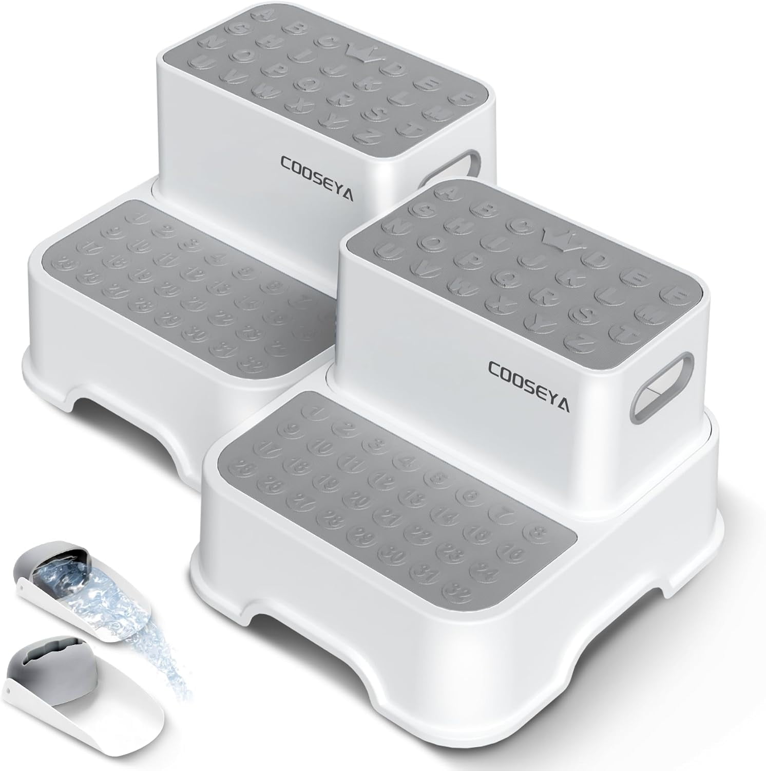 2 Step Stools for Kids,Toddler Step Stool for Bathroom Sink,No-Slip ...