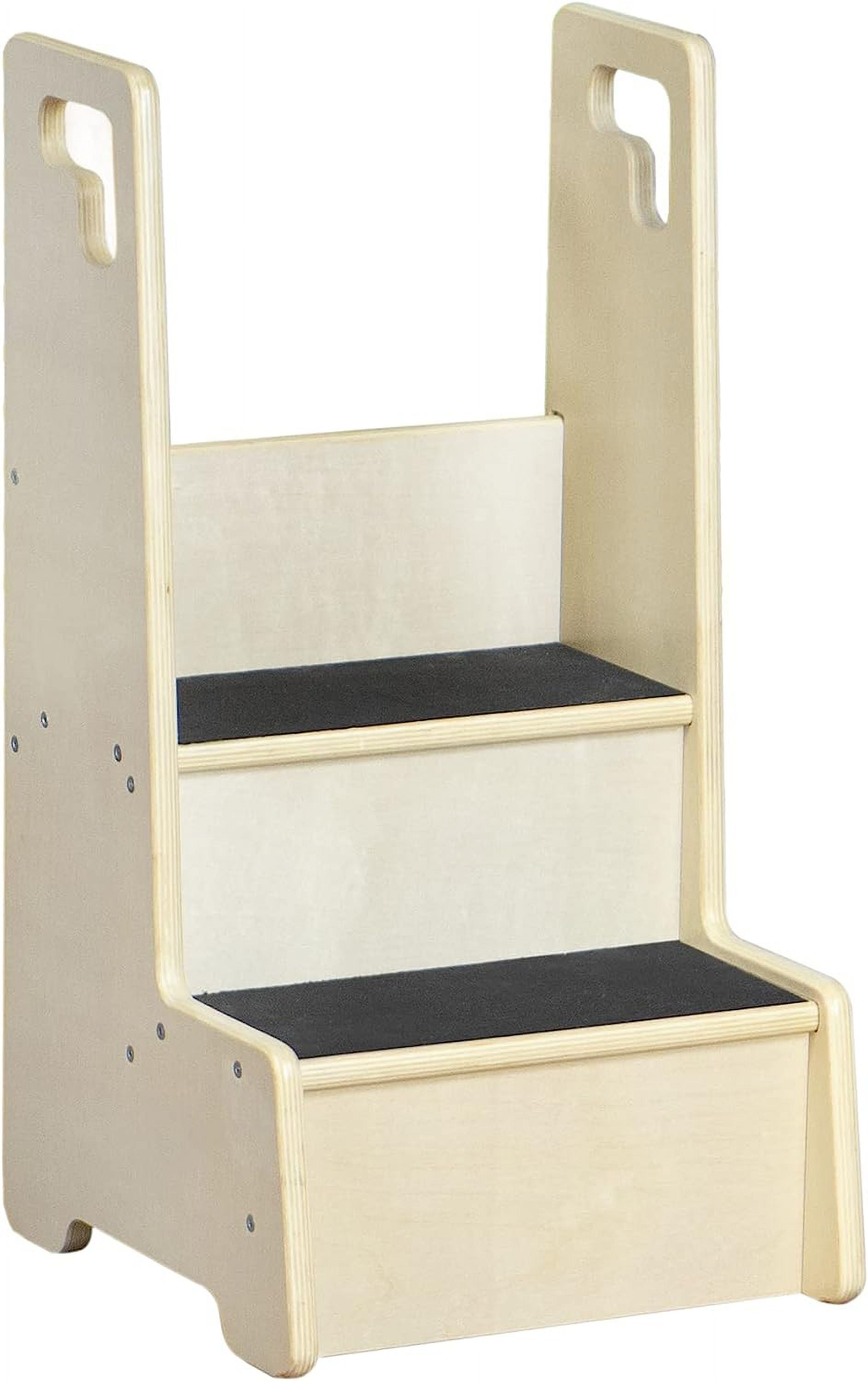 2 Step Up Stool for Toddlers and Kids with Support Handles and Non Slip ...