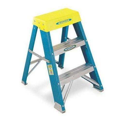 Werner Step Stand, 2 Steps, 250 lb Load Capacity, 24 in Overall Height ...