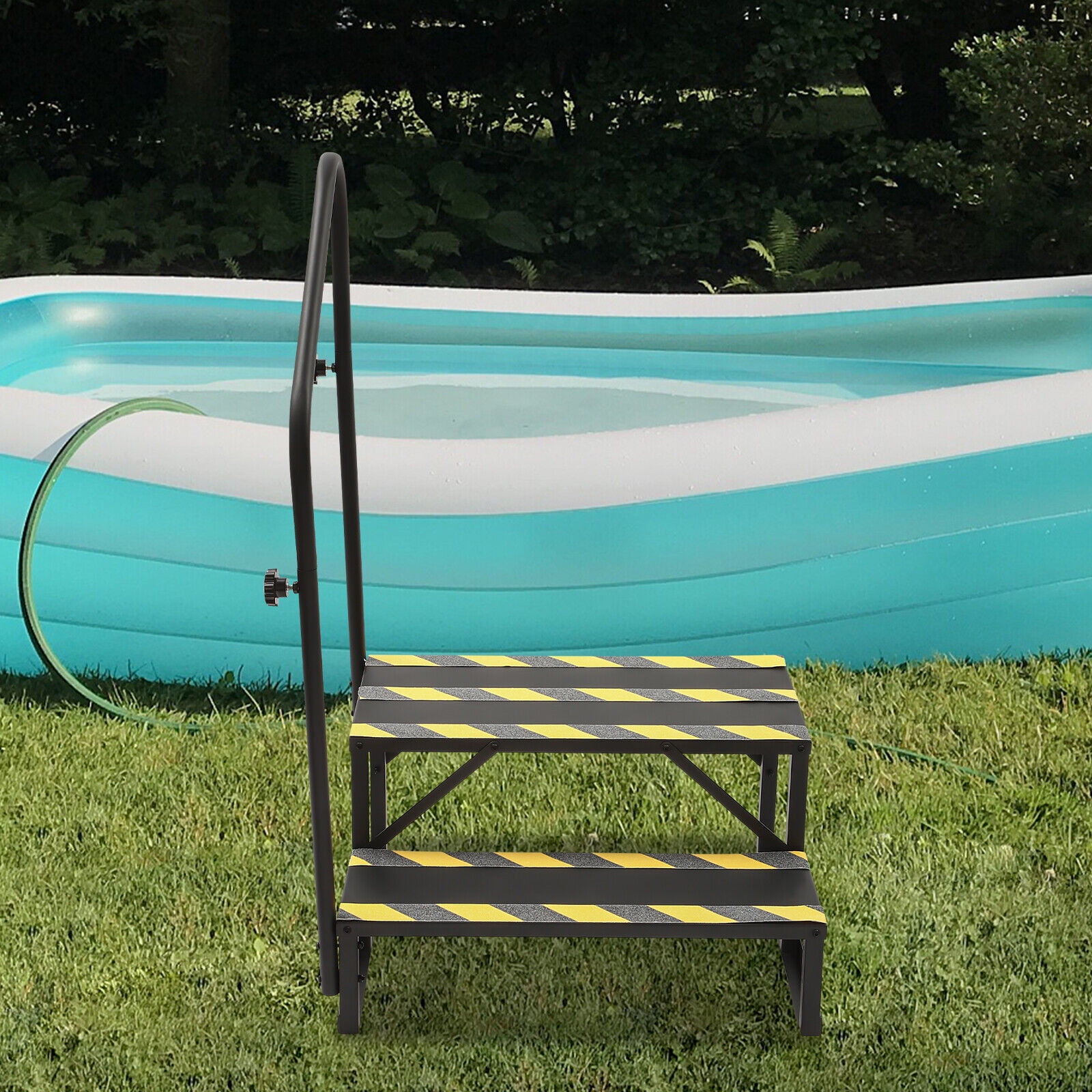 2 Steps with Handrail Hand Rail Stair for RV Exterior Steps Camper ...