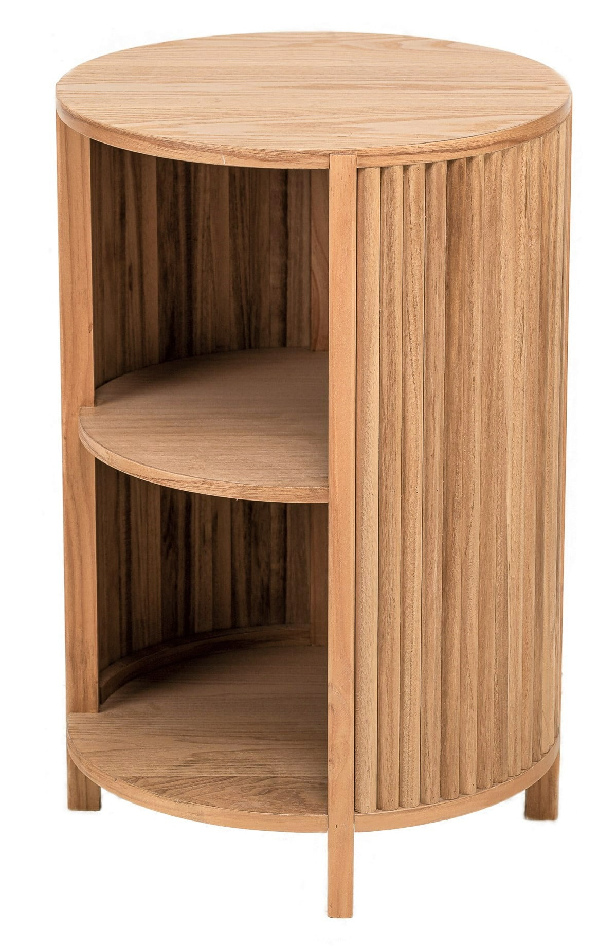 2-Storage Natural Wood Nightstand Classic Style Bedroom - Walmart.com