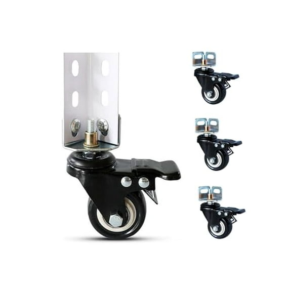 2” Storage Rack Caster Wheels 500 Lb Max Total Capacity Heavy Duty L ...