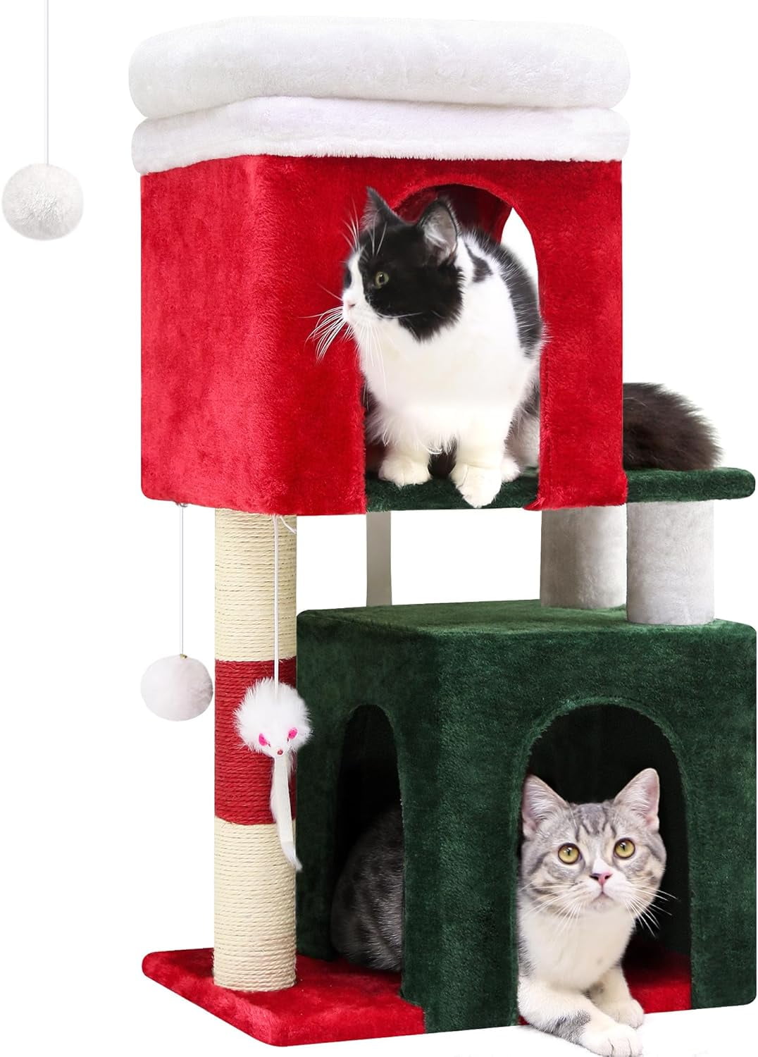 2-Storey Cat Condo, 31inch Small Tower with Scratching Post, Kitten ...