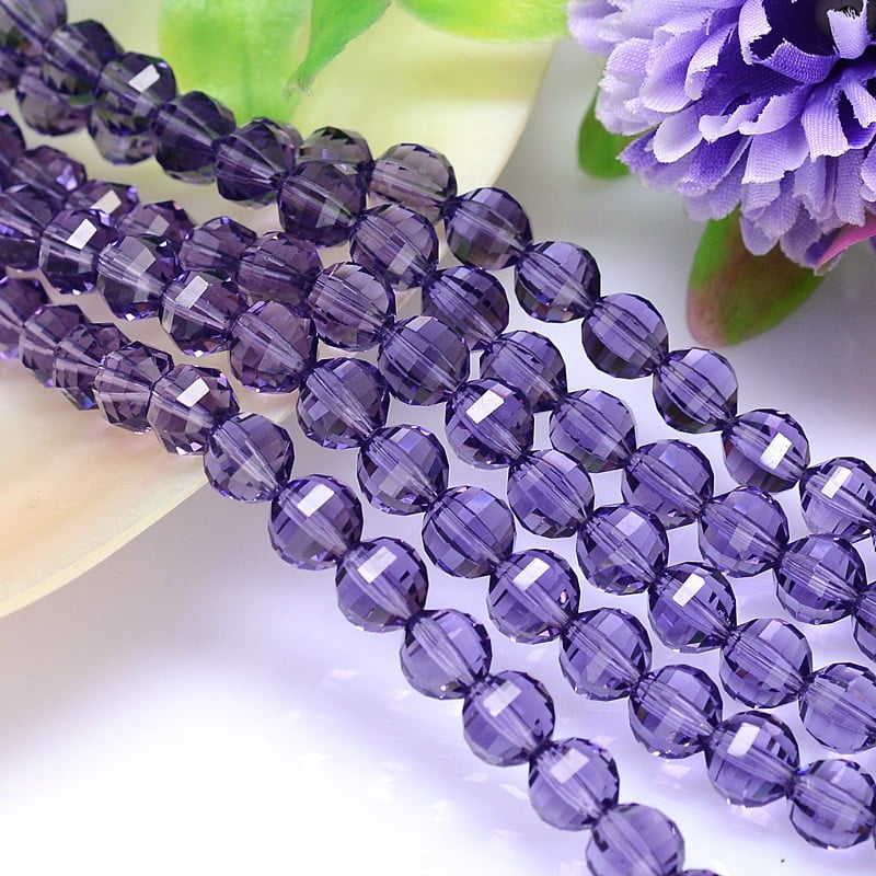 2 Strand K9 Glass Faceted Round Imitation Austrian Bead Strands Grade ...