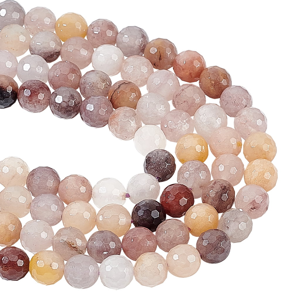 2 Strands Natural Quartz Beads Strands Faceted(128 Facets) Round 8mm ...