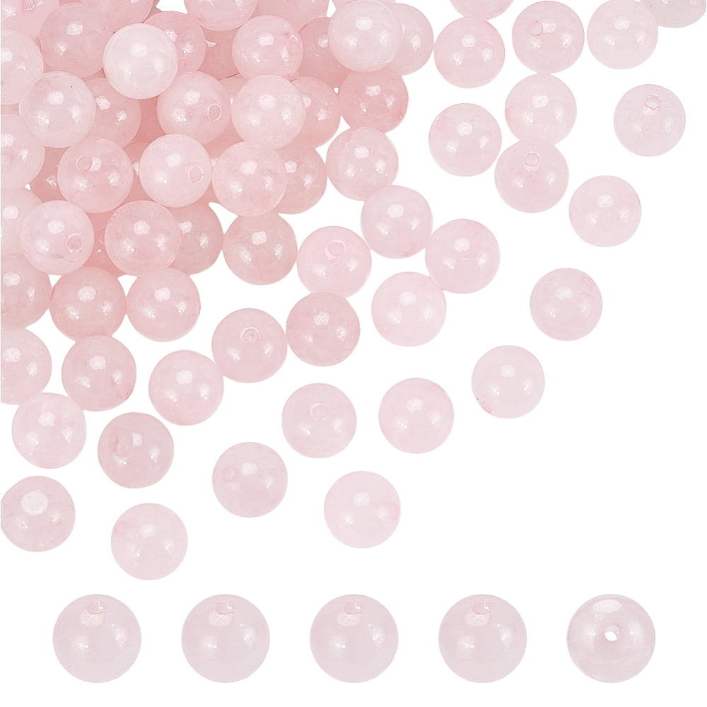 2 Strands Natural Rose Quartz Beads Strands Round Dyed 8mm Hole: 1mm ...