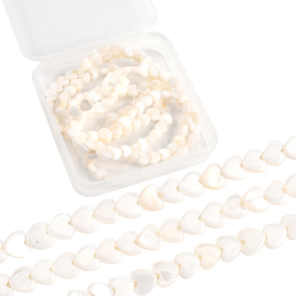 2 Strands Natural Trochid Shell/Trochus Shell Beads Strands Heart ...