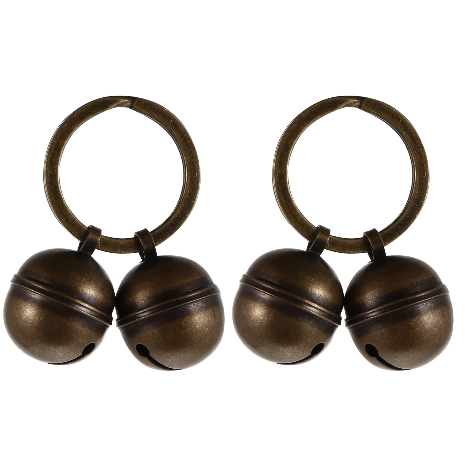 2 Strings in 4 Pieces Dog Bells Cat Bells for Collar Loud Brass Pet ...