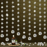 D-GROEE Mirror Disco Ball, Silver Hanging Disco Light Mirror Ball with ...