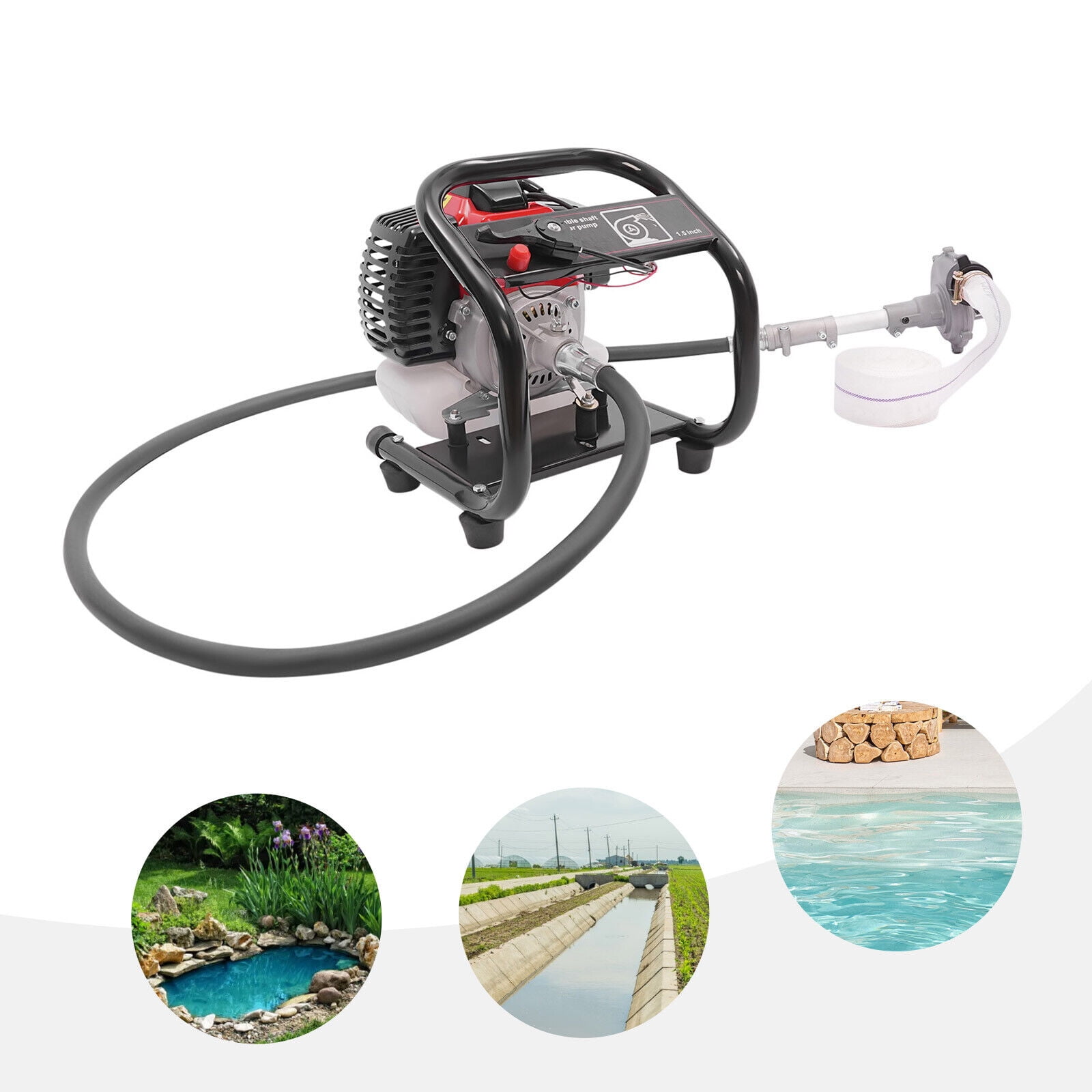 2-Strok Water Pump, 1.5in Water Pump, Water Transfer Pump,Sturdy and ...