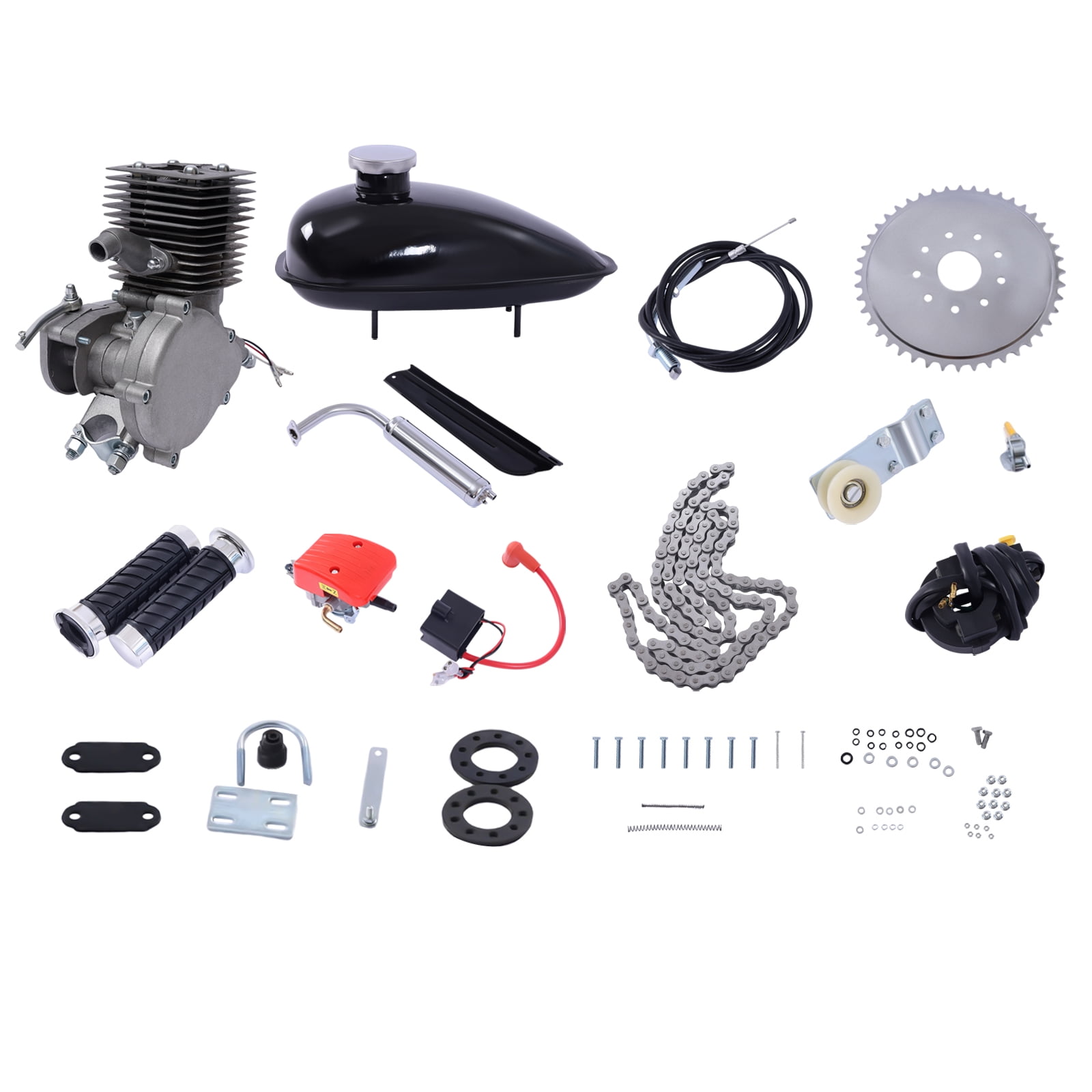 Motorized Bicycle Kit, 2 Stroke 100CC Fast Speed Gasoline Bike Engine ...