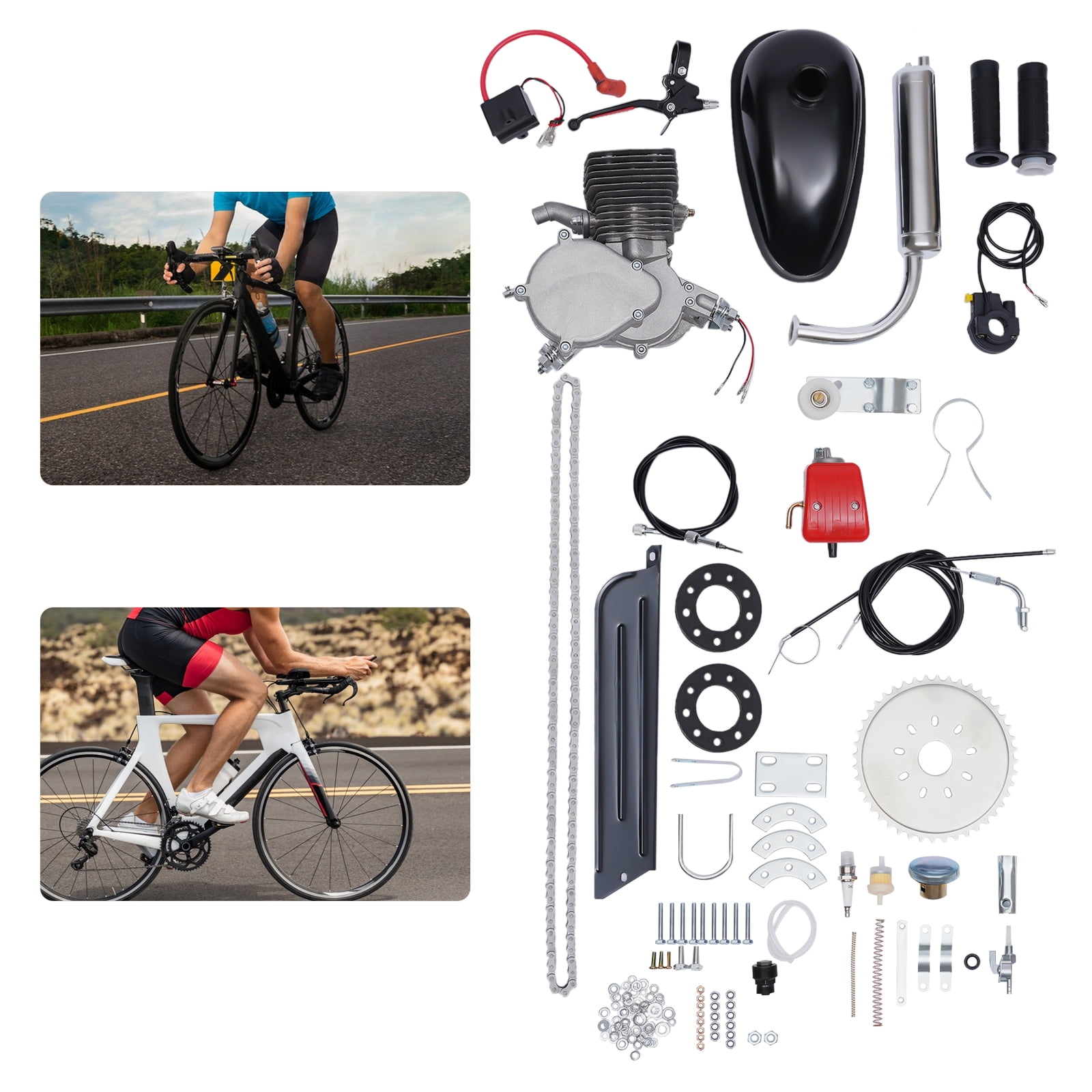 2-Stroke 100CC Single Cylinder Bicycle Engine Kit,Low-Noise Gas Bicycle ...