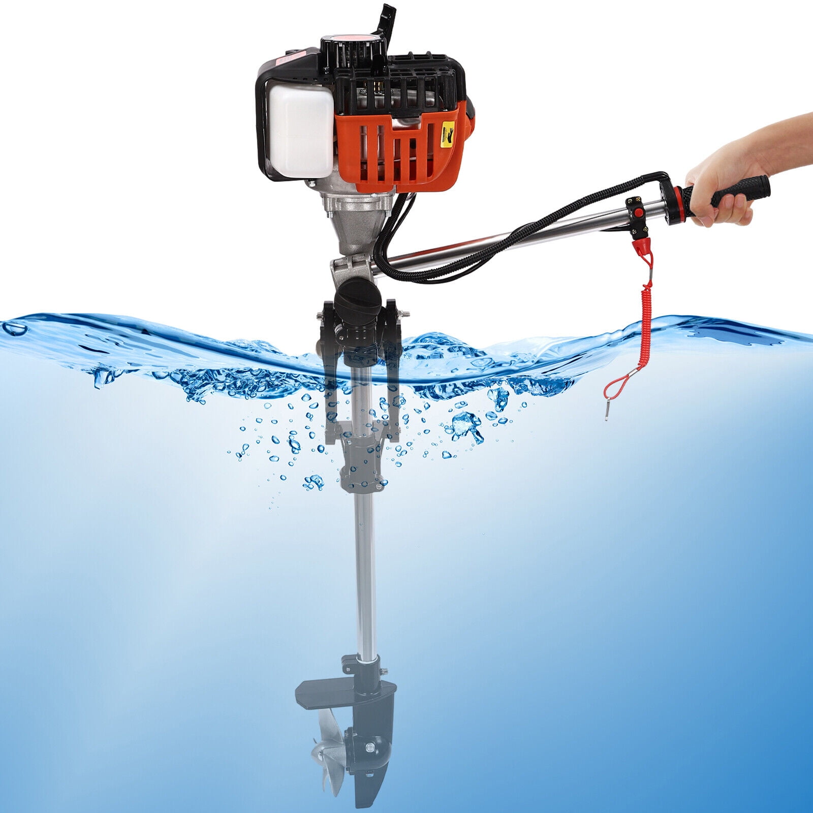 2 Stroke 2.5HP Outboard Boat Motor Engine with Air Cooling Short Shaft ...