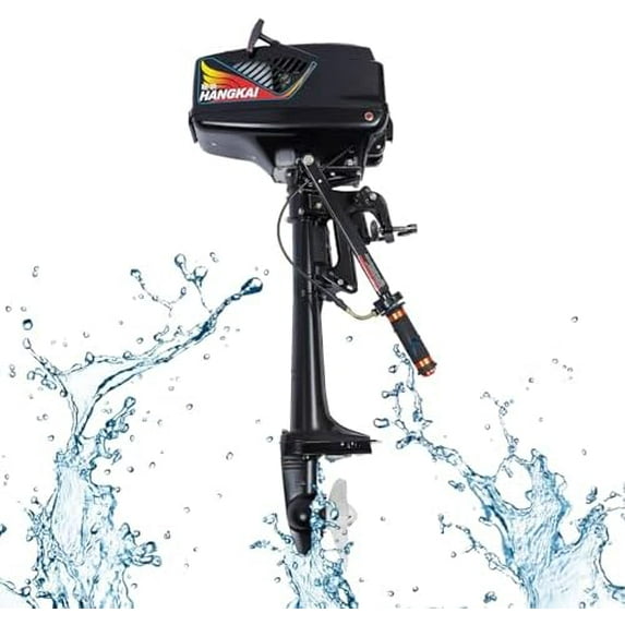 2 Stroke 3.6HP Heavy Duty Outboard Motor, Gas Powered Outboard Boat ...