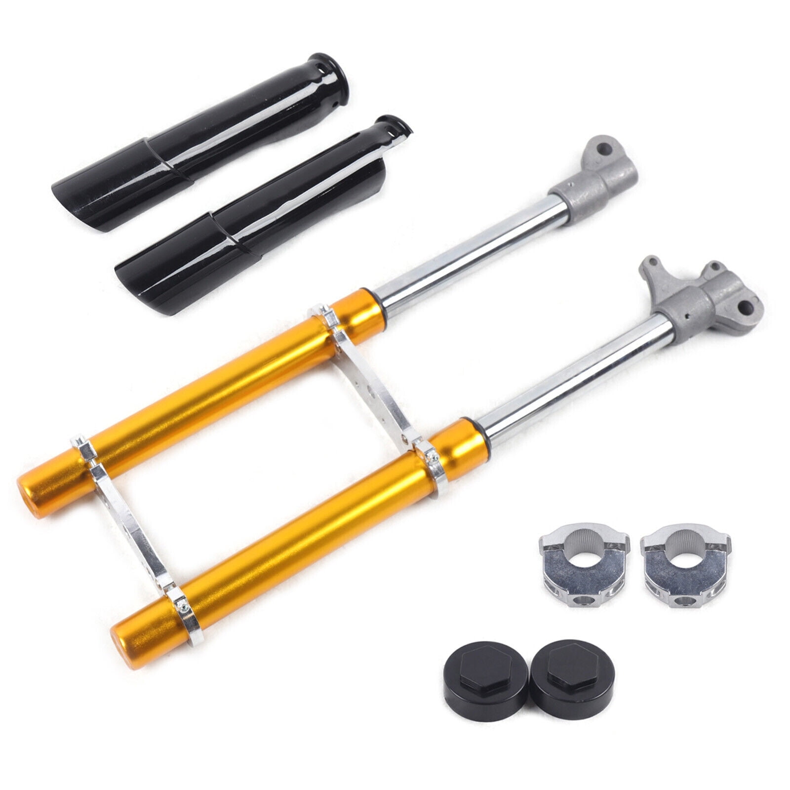 2 Stroke 49CC Front Fork Shocker Small Mini Triple Dirt Pit Bike Pro ...