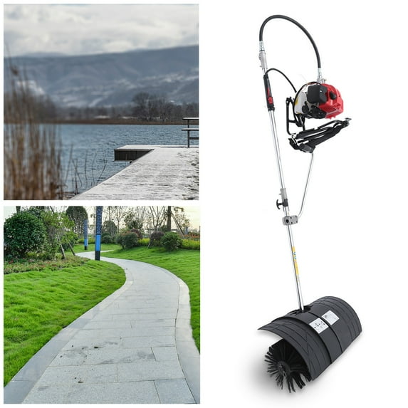 2 Stroke 52cc Gas Power Broom Artificial Turf Grass Clean Backpack ...