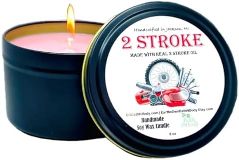 2 Stroke Engine Dirt Bike Race Fuel Aroma Soy Candle | Unique Hand ...