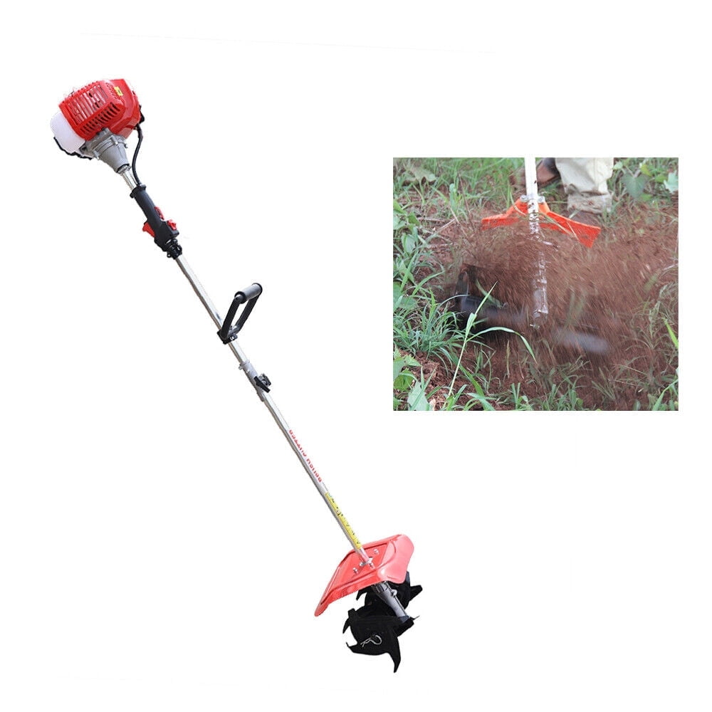 2-Stroke Garden Tiller Cultivator 42.7CC Small Tiller Cultivator Gas ...