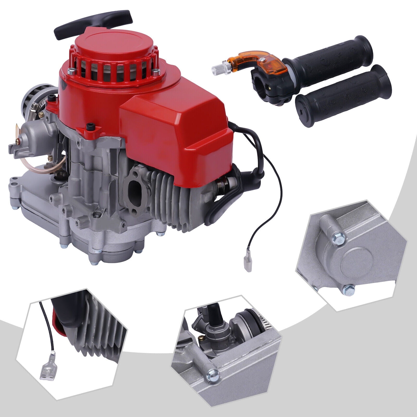 2 Stroke HP Racing Engine Motor 49cc Pocket/Quad/Dirt Bike Pull Start ...