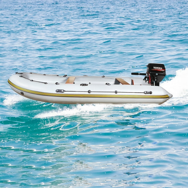 2 Stroke Outboard Motor Boat Engine Long Shaft Heavy Duty 169CC 4500 ...