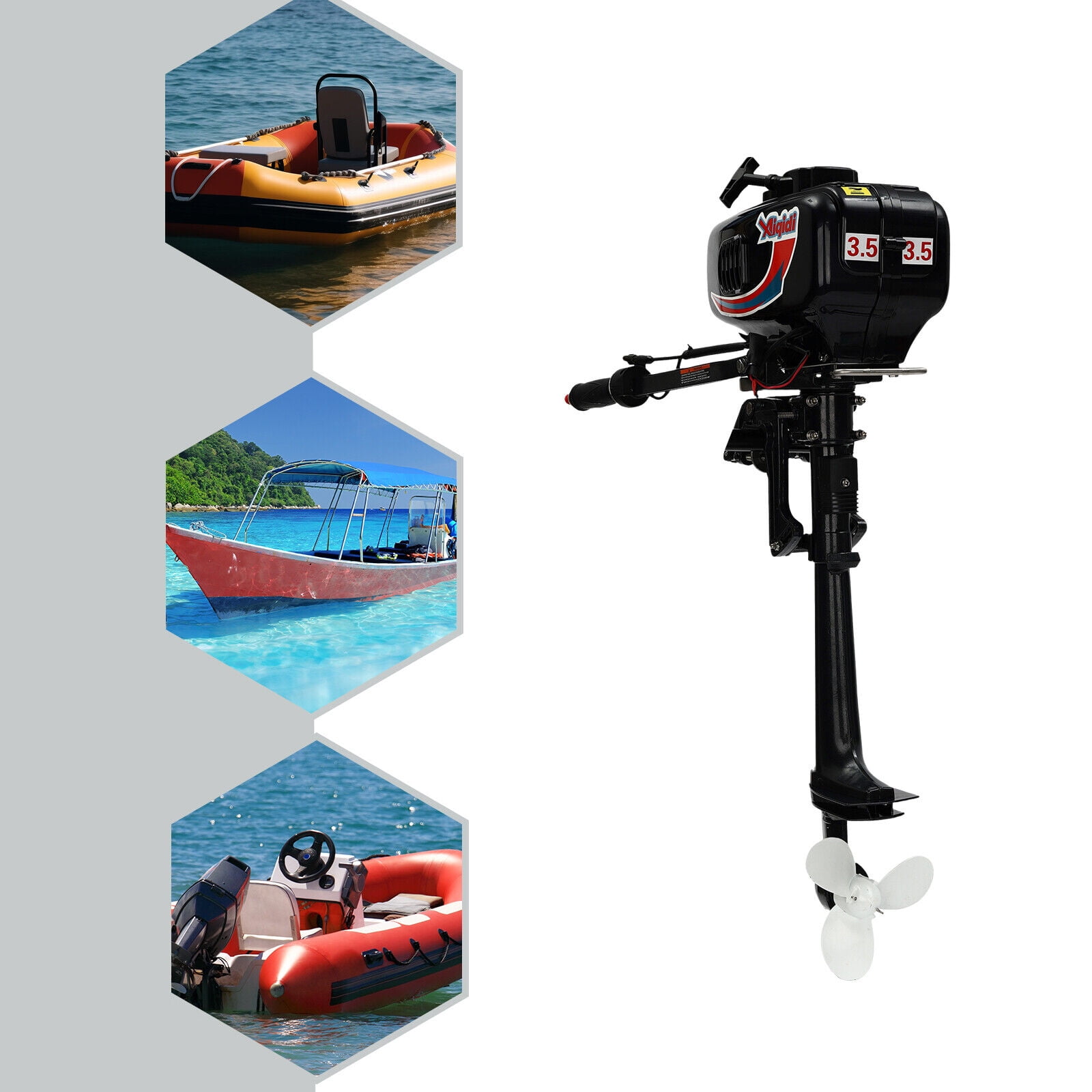 2 Stroke Outboard Motor Water Cooling CDI System Fishing Boat Engine ...